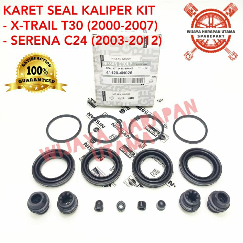 Jual Caliper Kaliper Kit Karet Seal Kit Rem Depan X-Trail Xtrail T30 Serena C24 Original Garansi ...