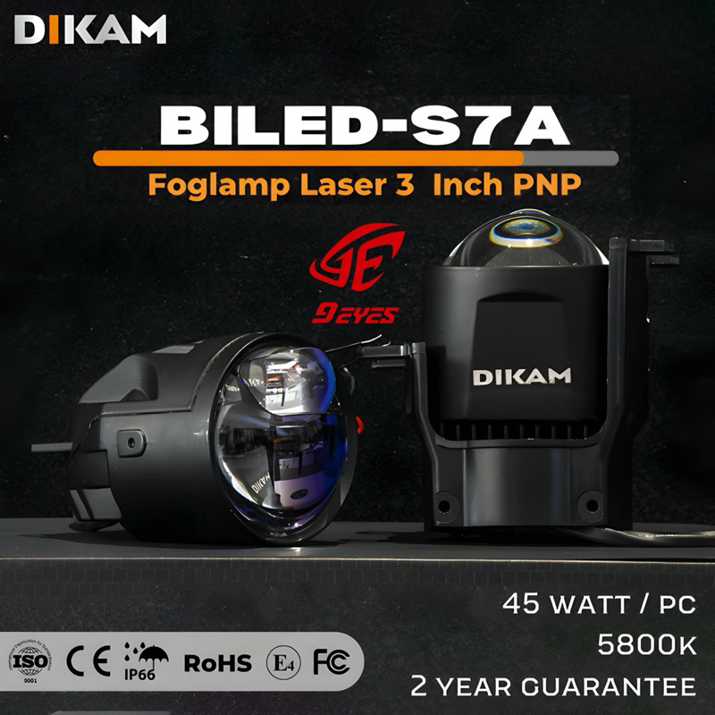 Jual BILED Foglamp Projector DIKAM S7A - X7 LASER 3 Inch | Shopee Indonesia