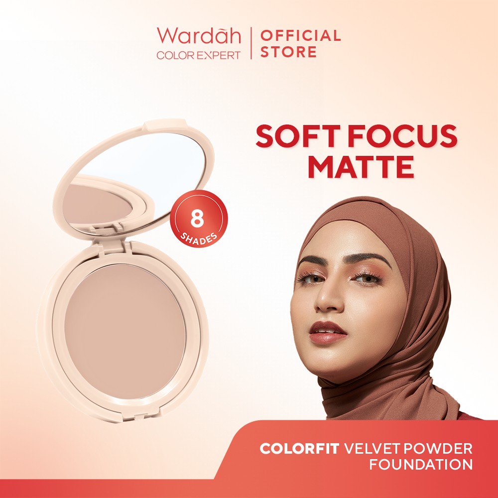 Jual Wardah Colorfit Velvet Powder Foundation | Shopee Indonesia