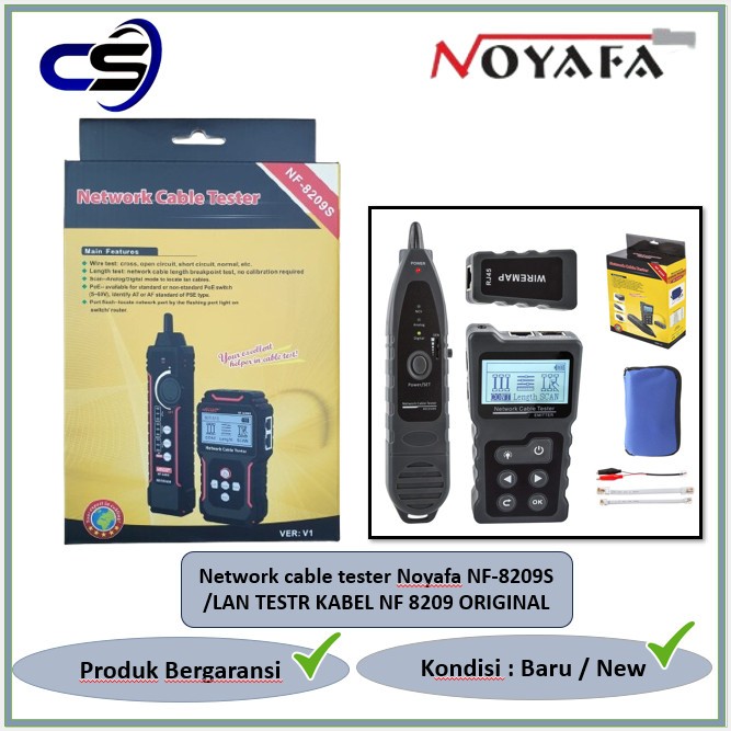 Jual Network cable tester Noyafa NF-8209S /LAN TESTR KABEL NF 8209 ...