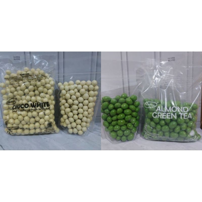 Jual Coklat scandia almond green tea chocowhite 500gram | Shopee Indonesia