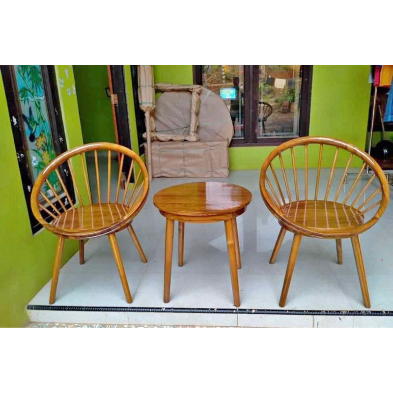 Jual KURSI TERAS JATI MINIMALIS MODEL KURSI UNIK BENTUK VELG RODA KURSI ...