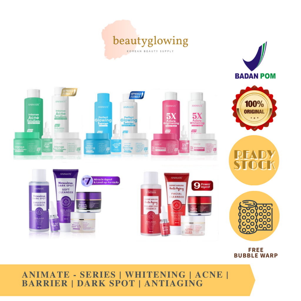 Jual Animate SET Series 5in1 WHITENING / ACNE / BARRIER / DARKSPOT ...