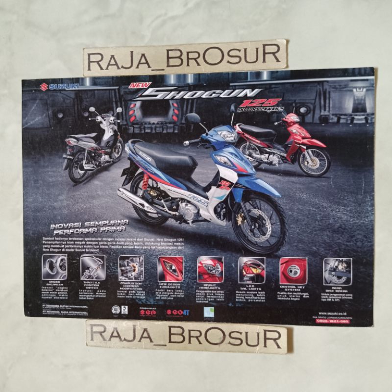 Jual Poster brosur katalog flyer jadul lawas Suzuki Shogun 125 R/Shogun ...