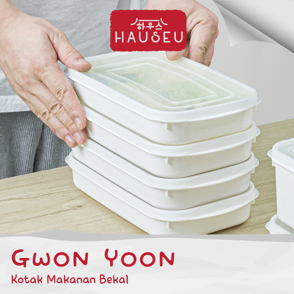 Jual 【HAUSEU】GWON YOON Wadah Simpan Kulkas Snack Kedap Udara Kotak ...