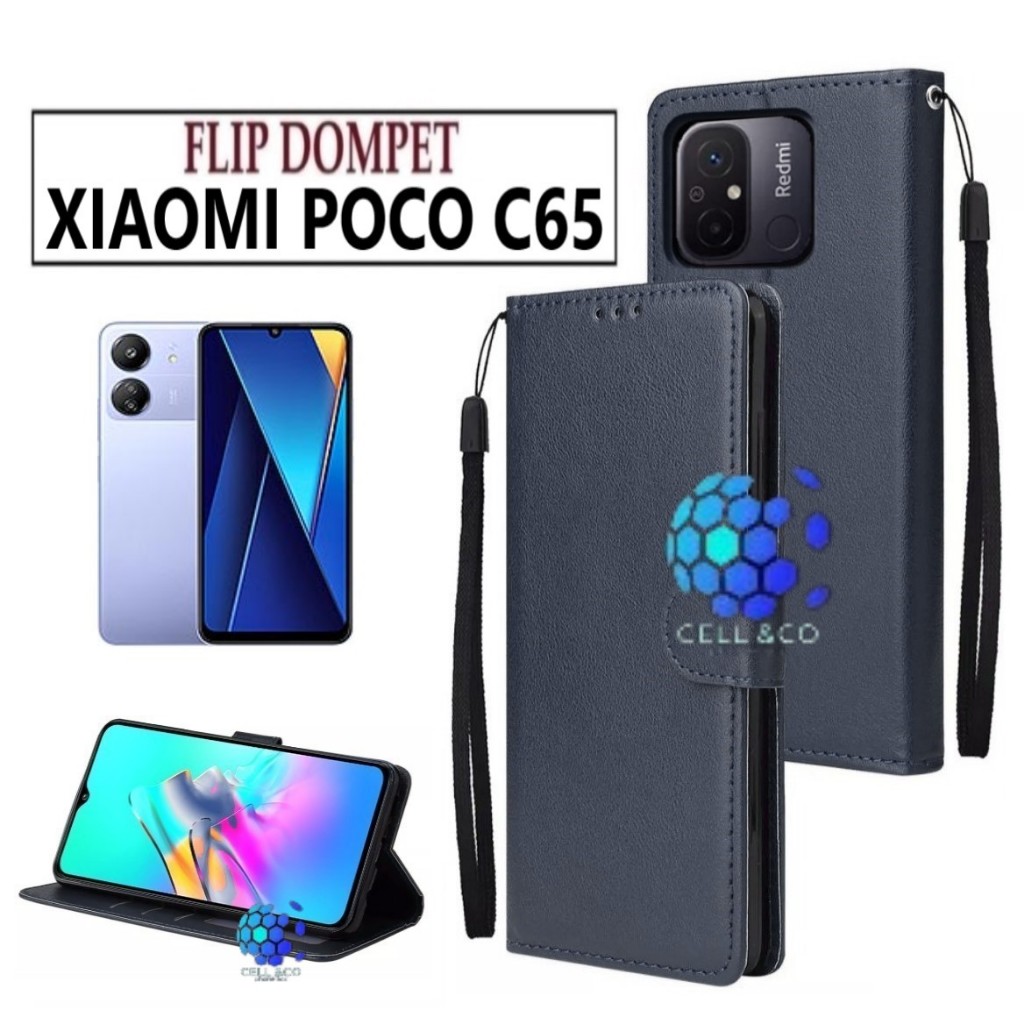 Jual CASE XIAOMI POCO C65 FLIP LEATHER WALLET PREMIUM FLIP CASE BUKA ...