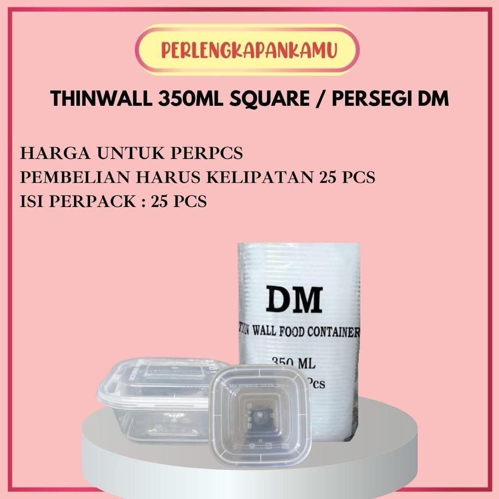 Jual Thinwall 350ml Sq Kotak Makan Plastik Food Container Box