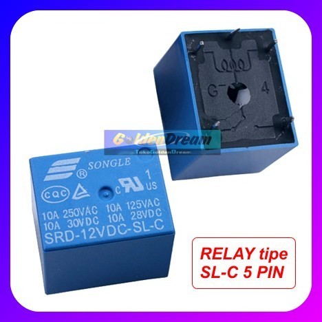 Jual Relay 5v / 12V 10A Original Songle SRD-05VDC-SL-C SRD-12VDC-SL-C 5pin T73 DC Control Coil ...