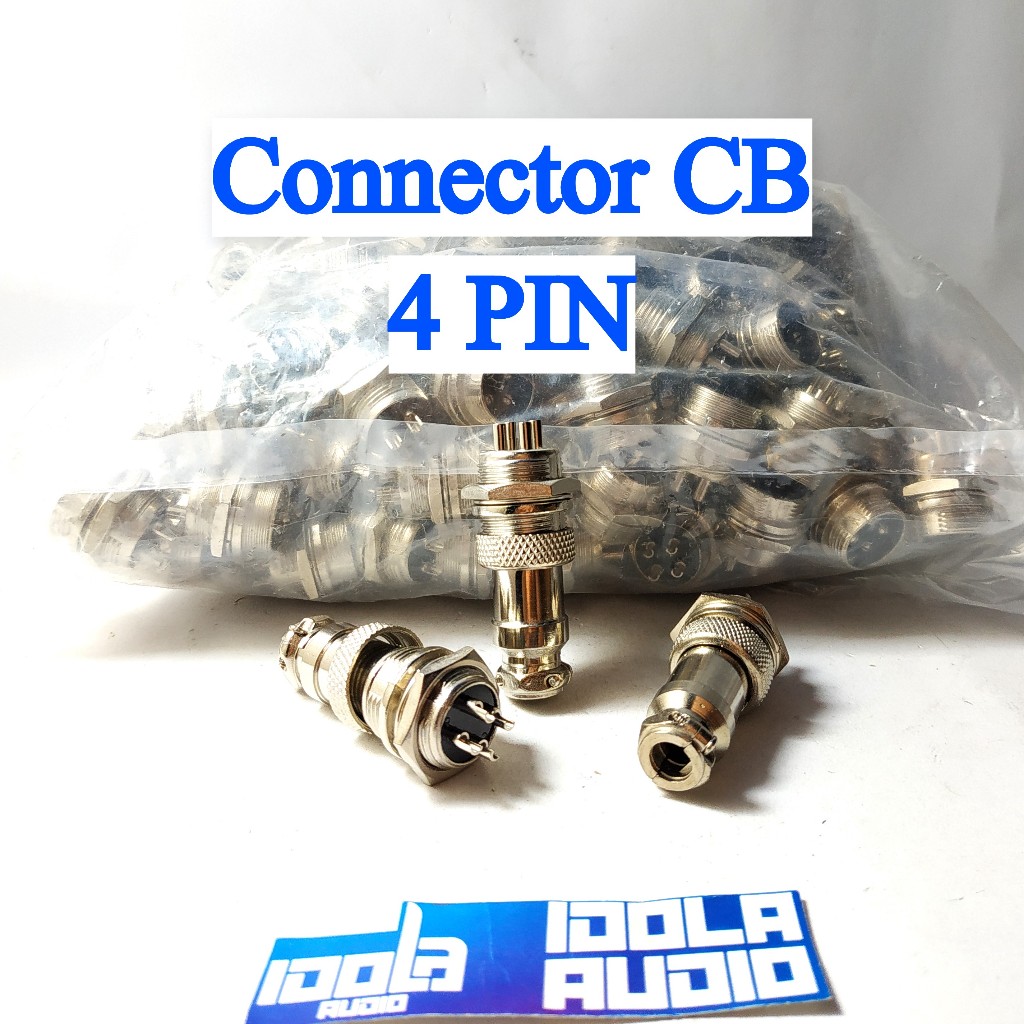 Jual Connector CB 4 PIN | Konektor CB 4 Pin Besi (SET) | Shopee Indonesia