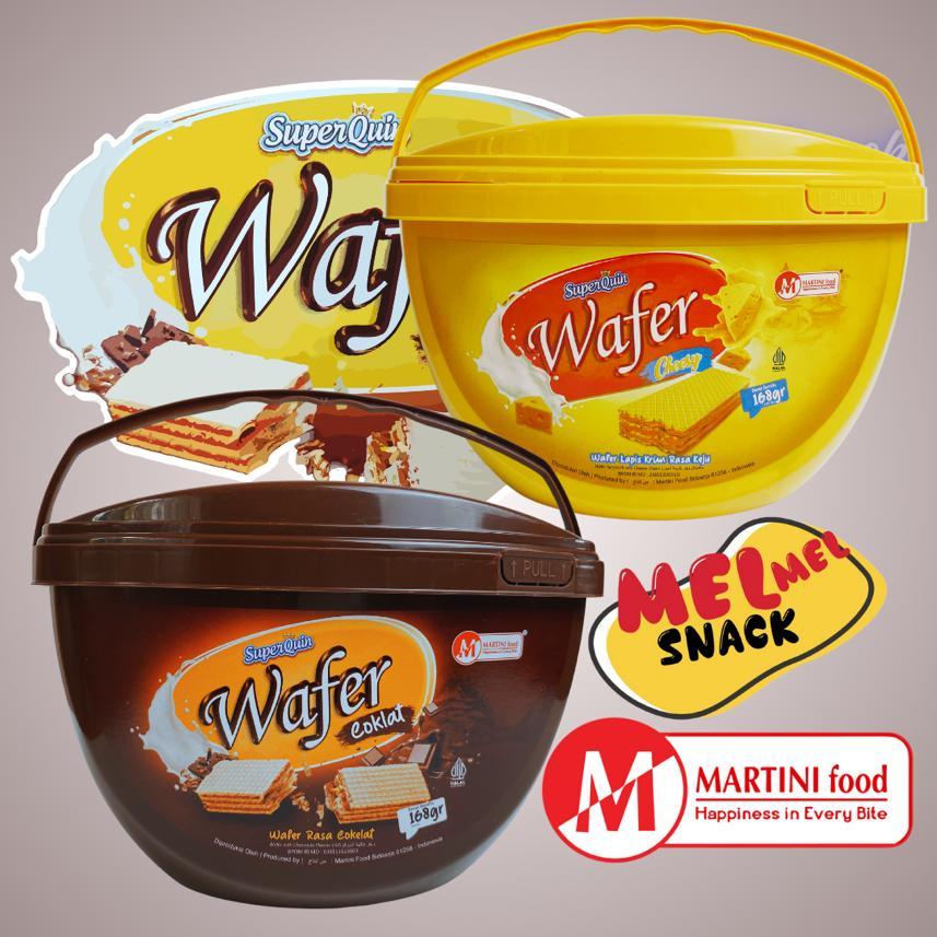 Jual Wafer Lapis Krim Coklat Dan Keju Kemasan Oval 168 gr Superquin ...