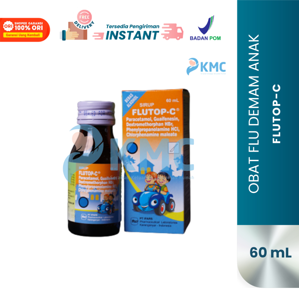 Jual Flutop C Syrup 60ml Obat Demam Batuk Flu Anak | Shopee Indonesia