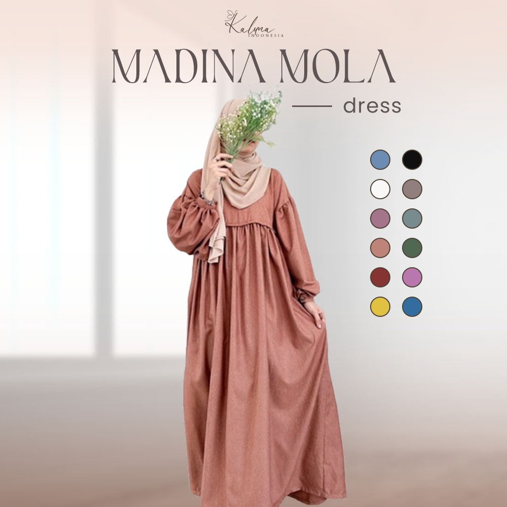 Jual (READYSTOCK) Gamis Madina Mola Dress by Kaluna Indonesia / Katun ...