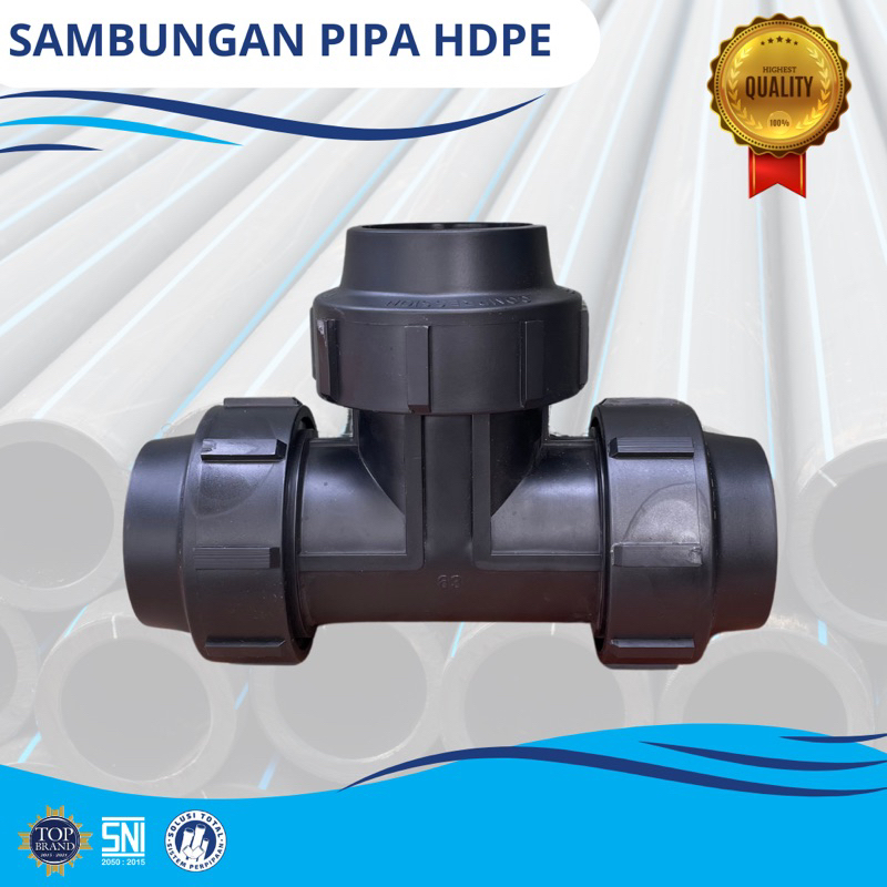 Jual Tee Compression Hdpe 4 Inch 110 mm - Sambungan Pipa Hdpe | Shopee ...