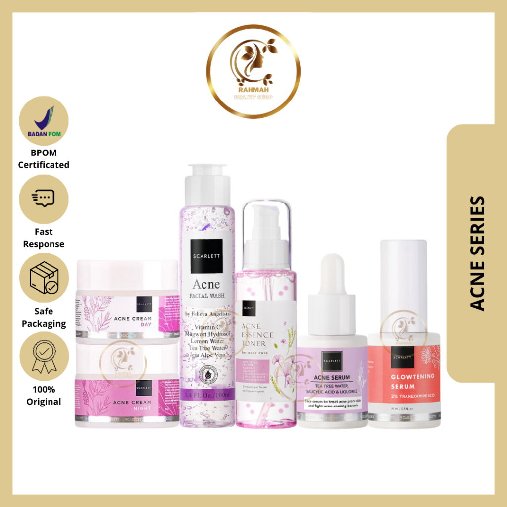 Jual Scarlett Paket Acne Series | Facial Wash | Toner | Acne Serum ...