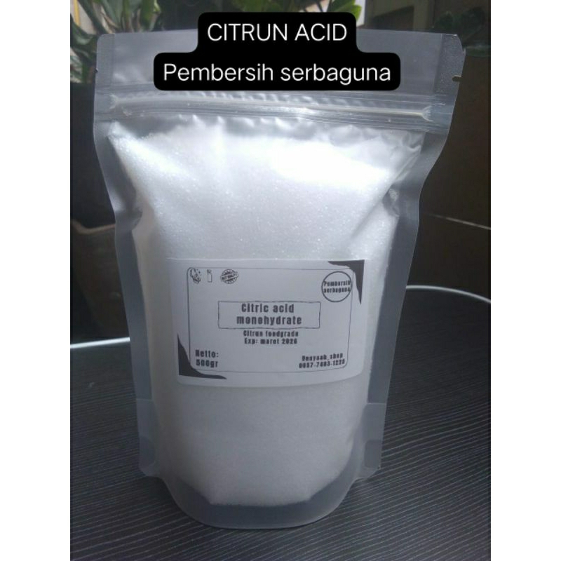 Jual Citrun Acid Foodgrade Murni 500gr_ Citric acid monohydrate / Asam ...