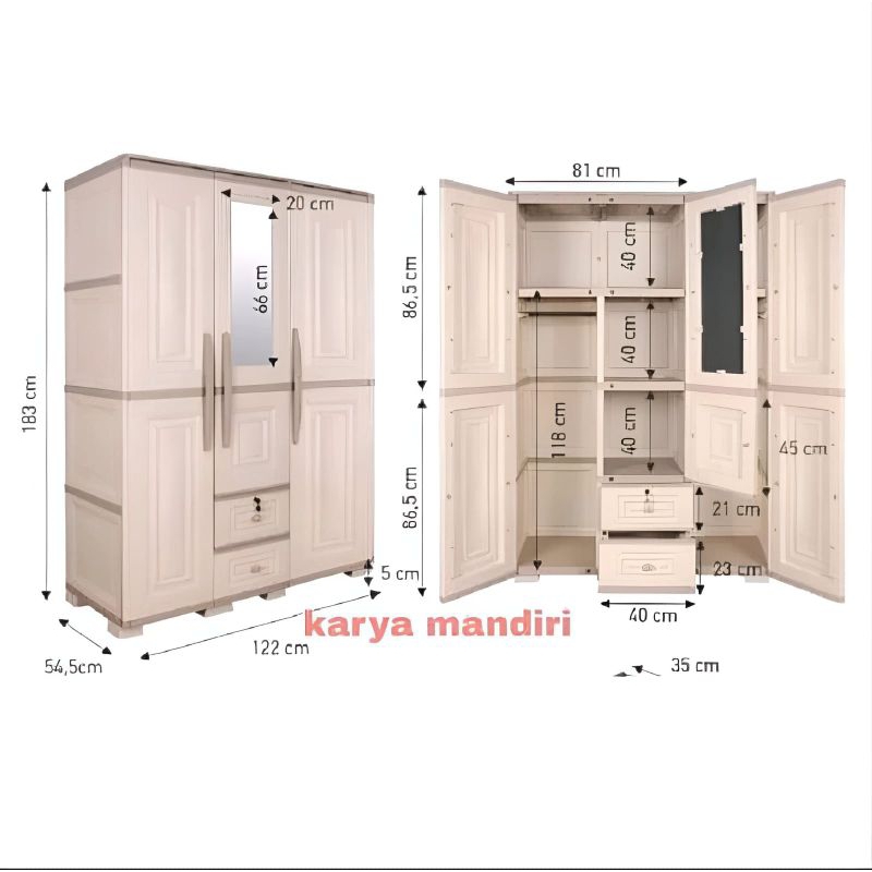 Jual Lemari pakaian plastik modern minimalis lemari baju olymplast ...