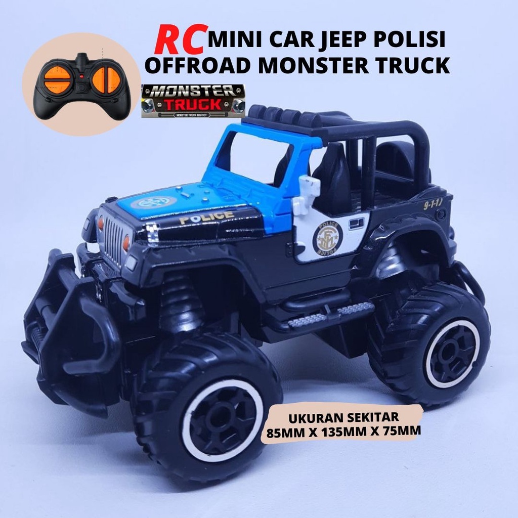 Jual Mainan Anak Mobil Remote Control Jeep Suv Offroad Polisi Mini ...