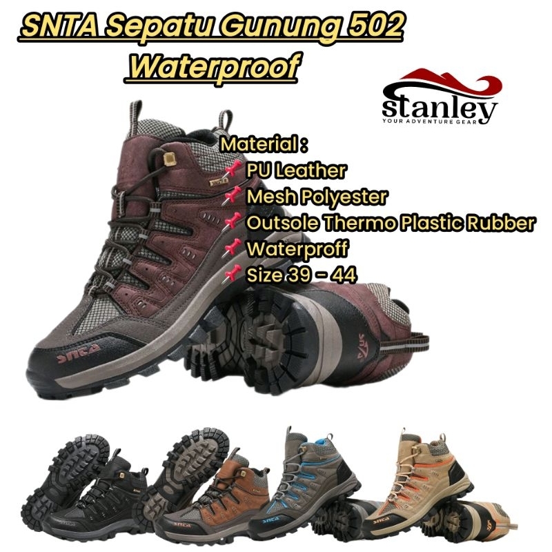 Jual SNTA Sepatu Gunung hiking outdoor tipe 502 Waterproof | Shopee ...