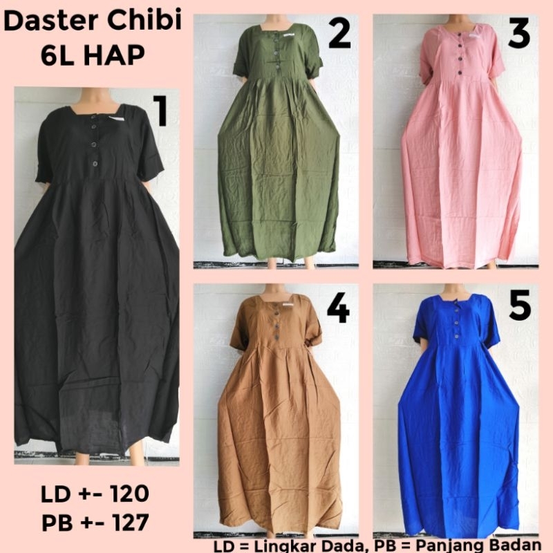 Jual DASTER CHIBI 6L LENGAN PENDEK DAN LENGAN 7/8 HAP RAYON POLOS ...