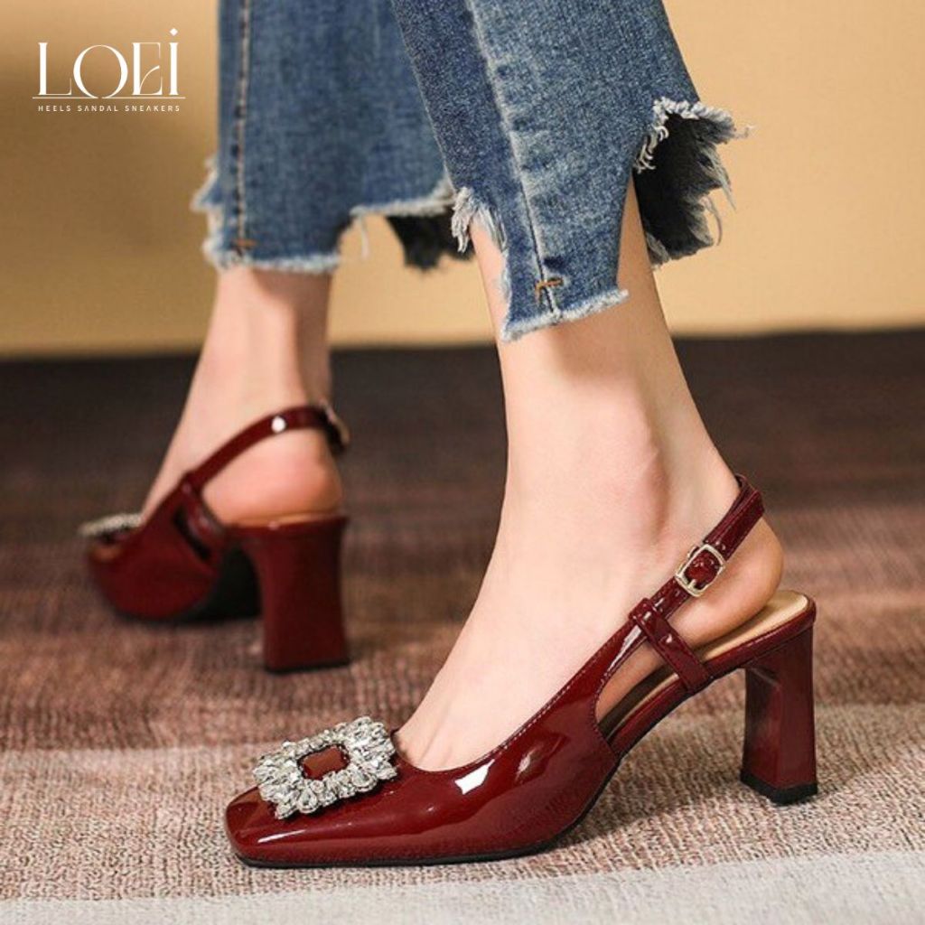 Jual LOEI Hyejin Heels Pesta Terbaru Sepatu Wanita Hak Tinggi 0506 ...