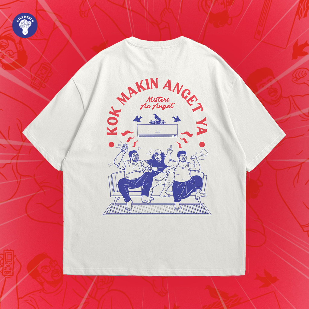 Jual GJLS Merch | T-Shirt Oversize Ac Anget | Shopee Indonesia