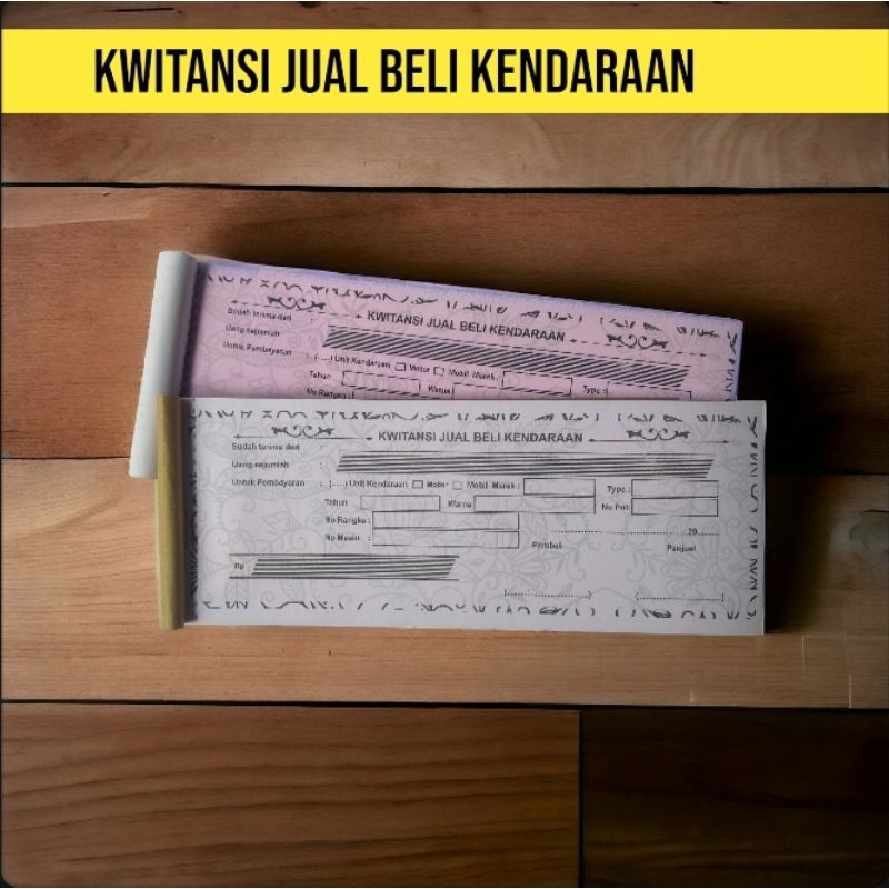 Jual Kwitansi Jual Beli Motor Dan Mobil 1/4 Folio 2 Ply - Siap Kirim | Shopee Indonesia