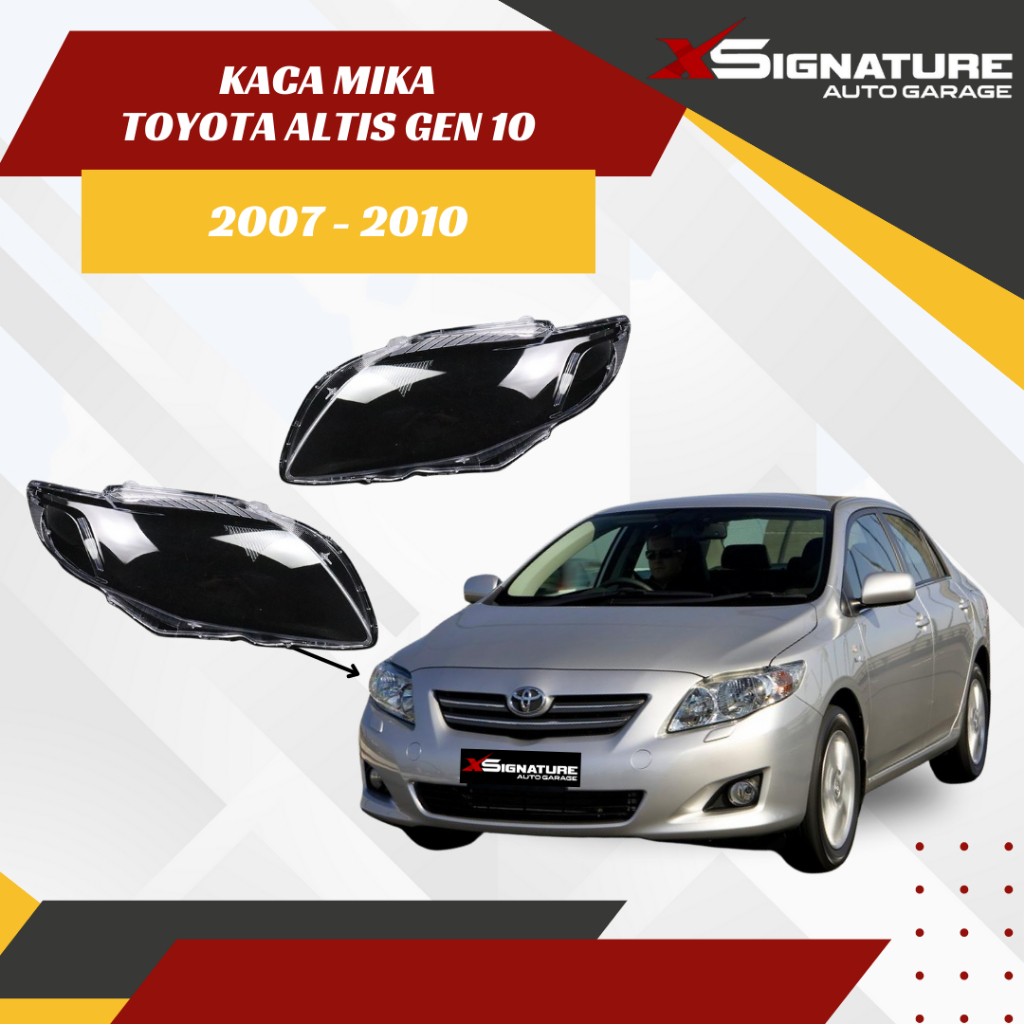 Jual KACA MIKA LAMPU DEPAN MOBIL TOYOTA ALTIS 2007-2010 GEN 10 IMPORT ...