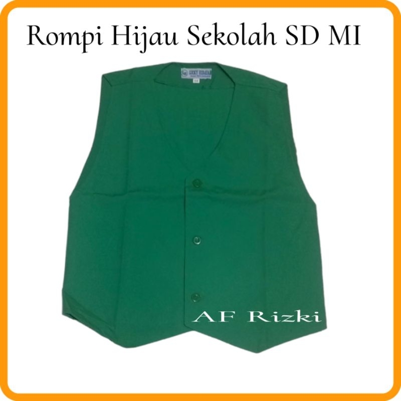 Jual Rompi Seragam Sekolah Hijau Mi Lengkap Ukuran Kelas 1 sampai 6 SD ...