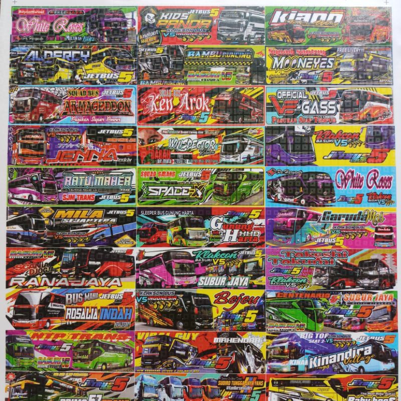 Jual Jet bus 5 hologram stiker 1 Lembar 48x30 cm | Shopee Indonesia