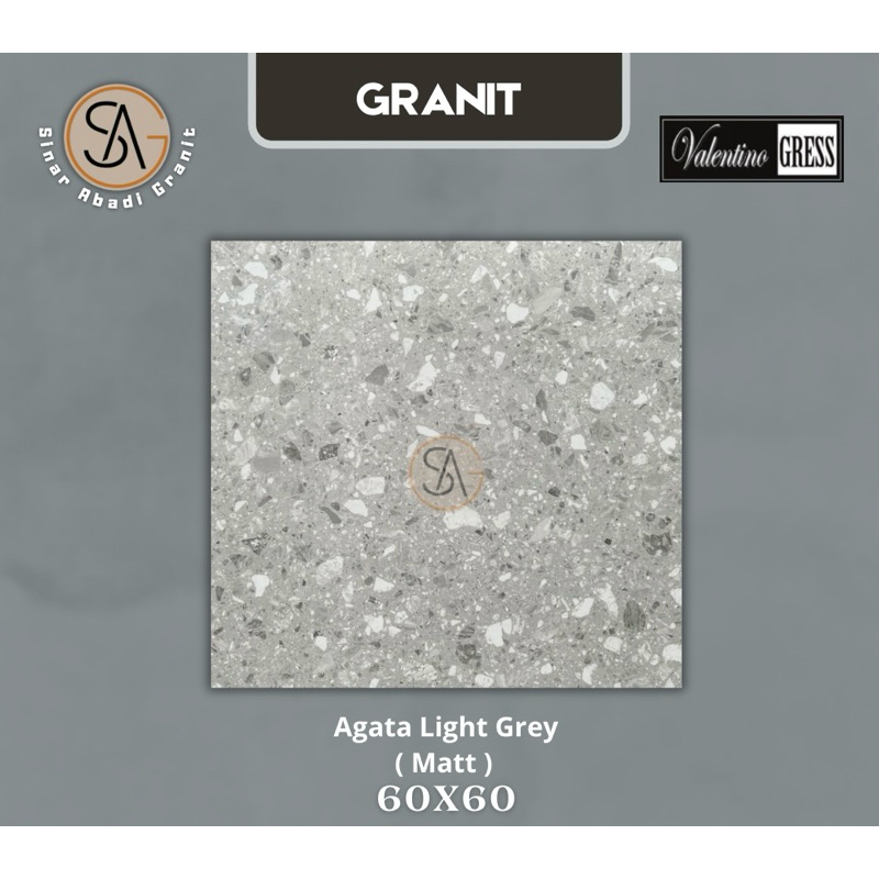 Jual granit 60x60 valentino gress agata light grey ( matt ) | Shopee Indonesia