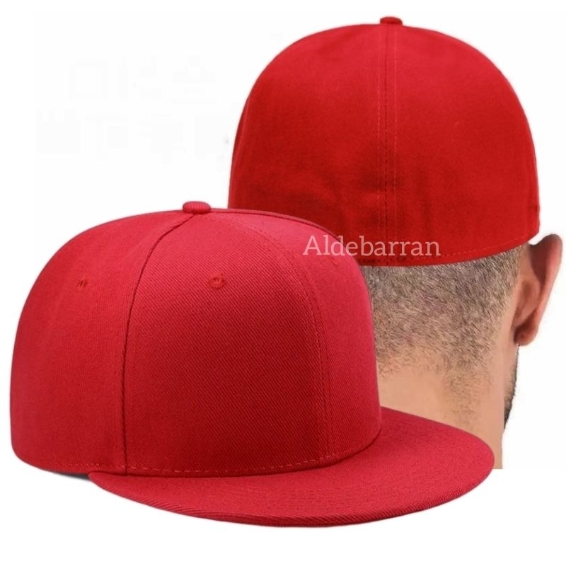 Jual Topi Pria Snapback Polos Model Build Up/Built Up Bahan Tebal Cod ...