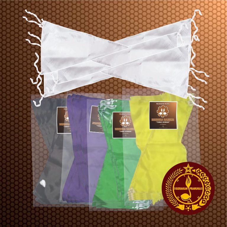 Jual bendera pramuka/bendera barung pramuka/bendera segitiga/bendera ...