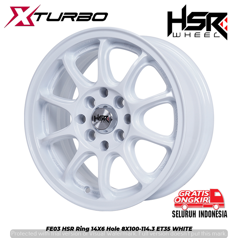 Jual VELG RACING RING 14 WARNA PUTIH HSR FE03 DOUBLE PCD 4 X 100 - 4 X 114,3 LEBAR 6 VELG MOBIL ...