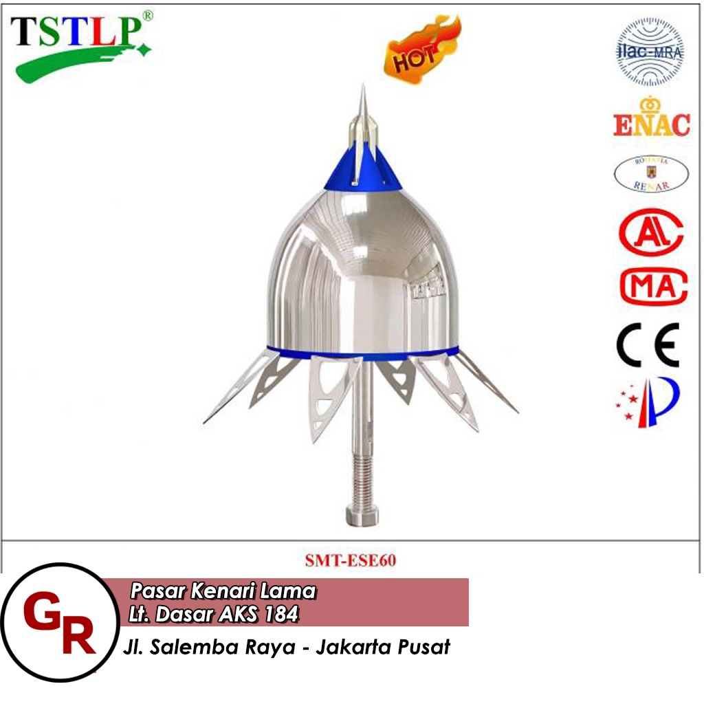 Jual Air Terminal Penangkal Petir ESE 60 Radius 120 Meter - TSTLP ESE ...