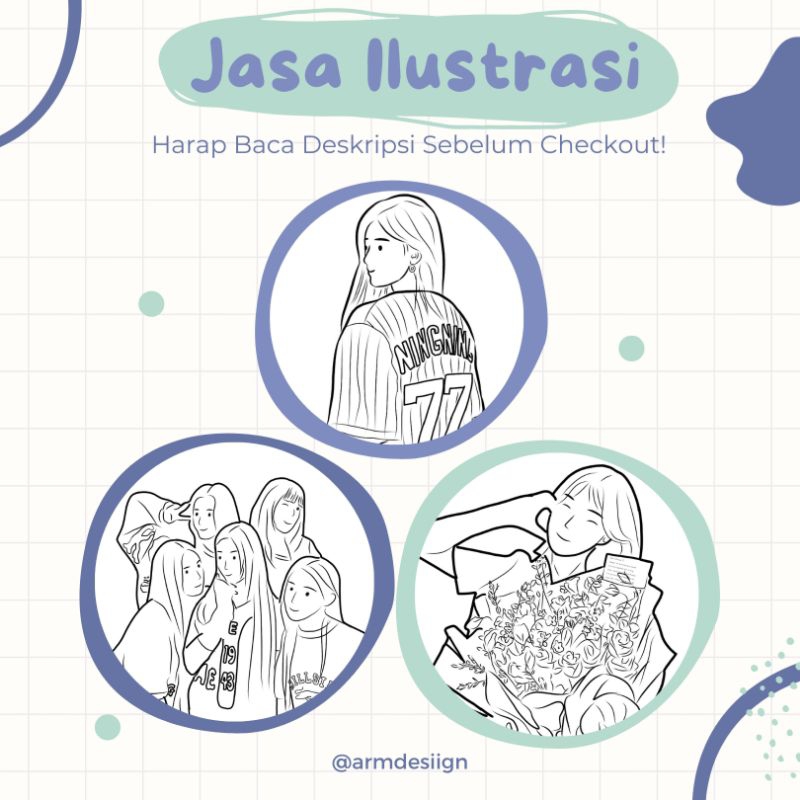 Jual Jasa Edit Foto Ilustrasi | Line Art | Vektor Wajah | Ilustrasi ...