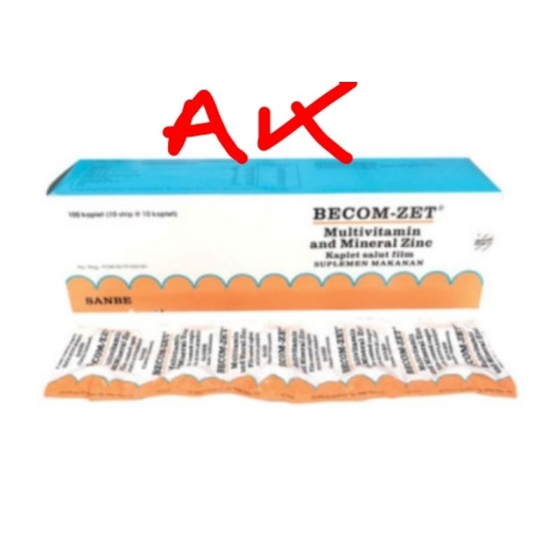 Jual BECOM ZET HARGA PER BOX ISI 100 TABLET | Shopee Indonesia