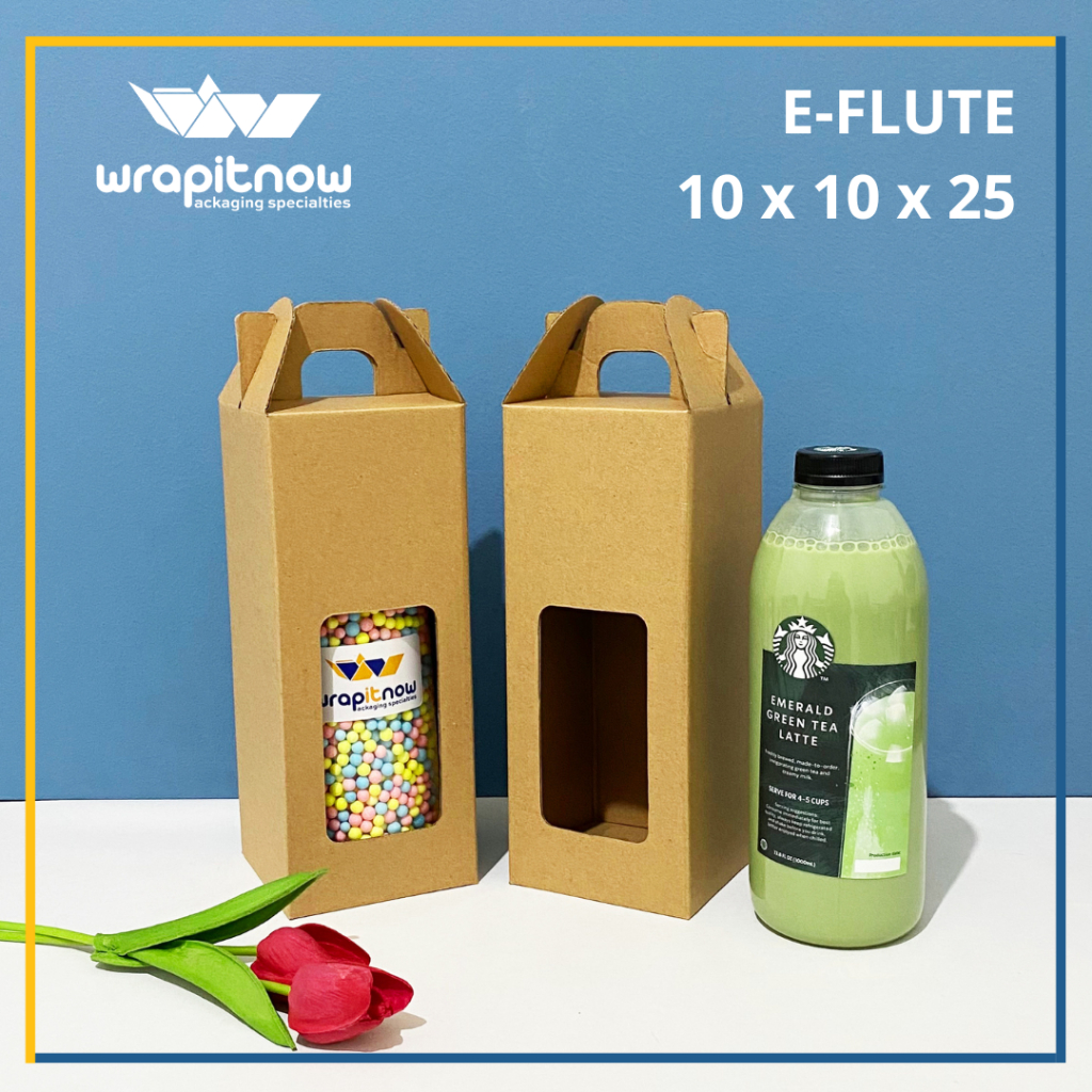 Jual Gable Box 10x10x14.5 10x10x25 Dus Eflute Botol 1 Liter Lilin Mug ...