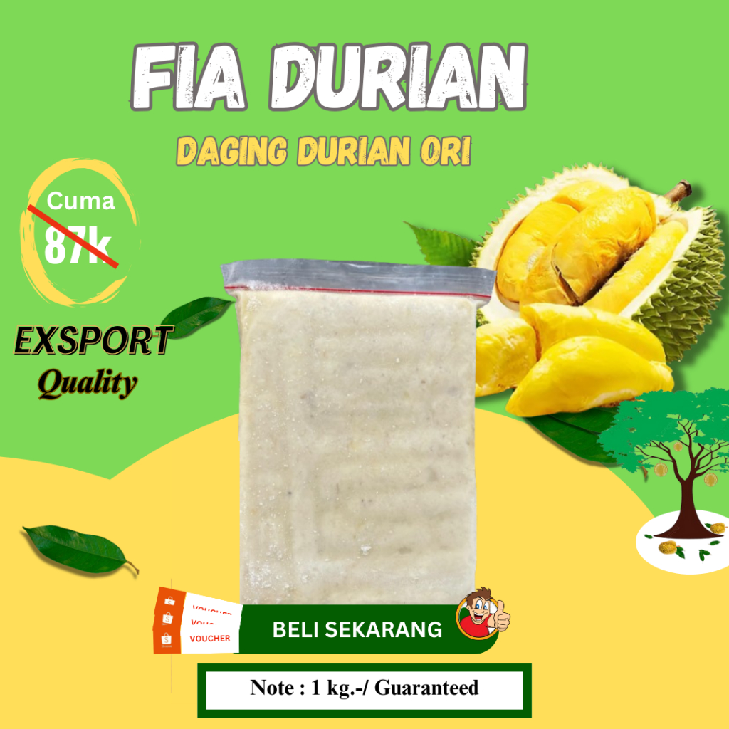 Jual Daging Durian Medan Murni Super Premium (Berat 1kg) | Shopee Indonesia