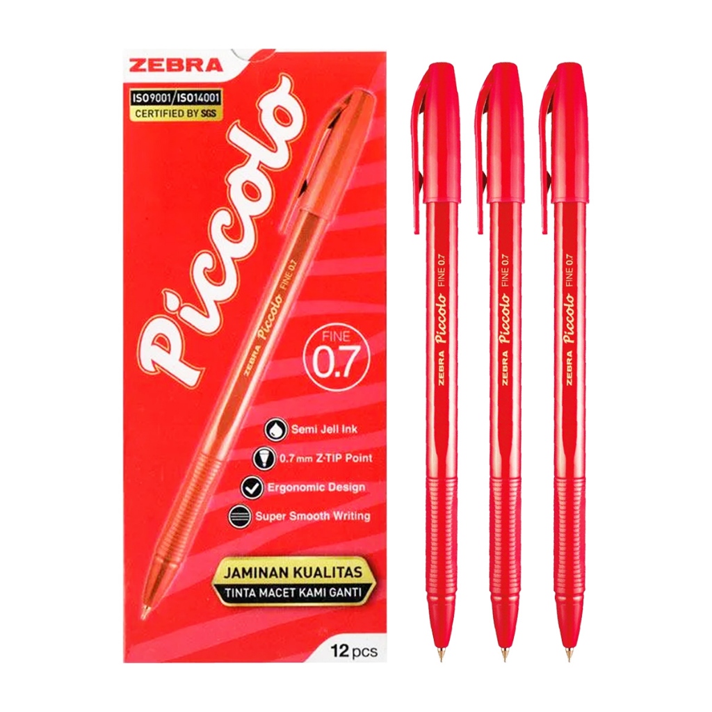 Jual Pulpen Zebra Piccolo Ballpoint Pen 0.7 Semi Jeli Ink Type | Shopee ...