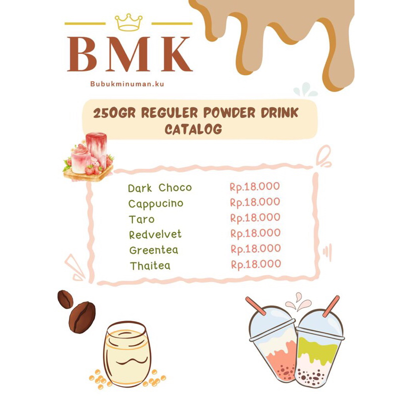 Jual Bubuk Minuman BMK Mix 250 Gram - Taro - Greentea - Thaitea ...