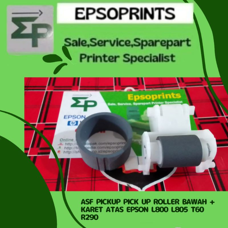 Jual ASF PICKUP PICK UP ROLLER BAWAH + KARET ATAS EPSON L800 L805 T60 ...