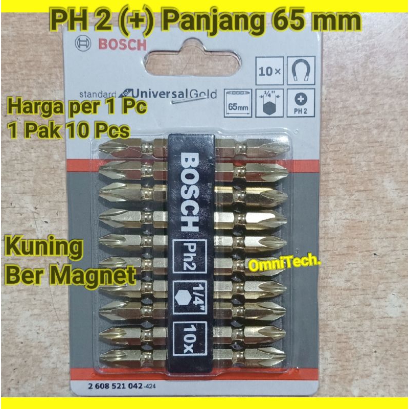 Jual "1 Pc" Mata Bor Obeng + Magnet Plus PH 2 - 65mm Bosch 65 mm Two ...