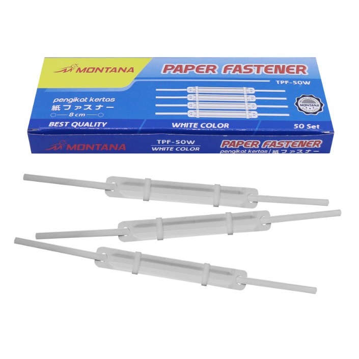 Jual PAPER FASTENER ACCO PLASTIK PUTIH / PENGIKAT KERTAS | Shopee Indonesia