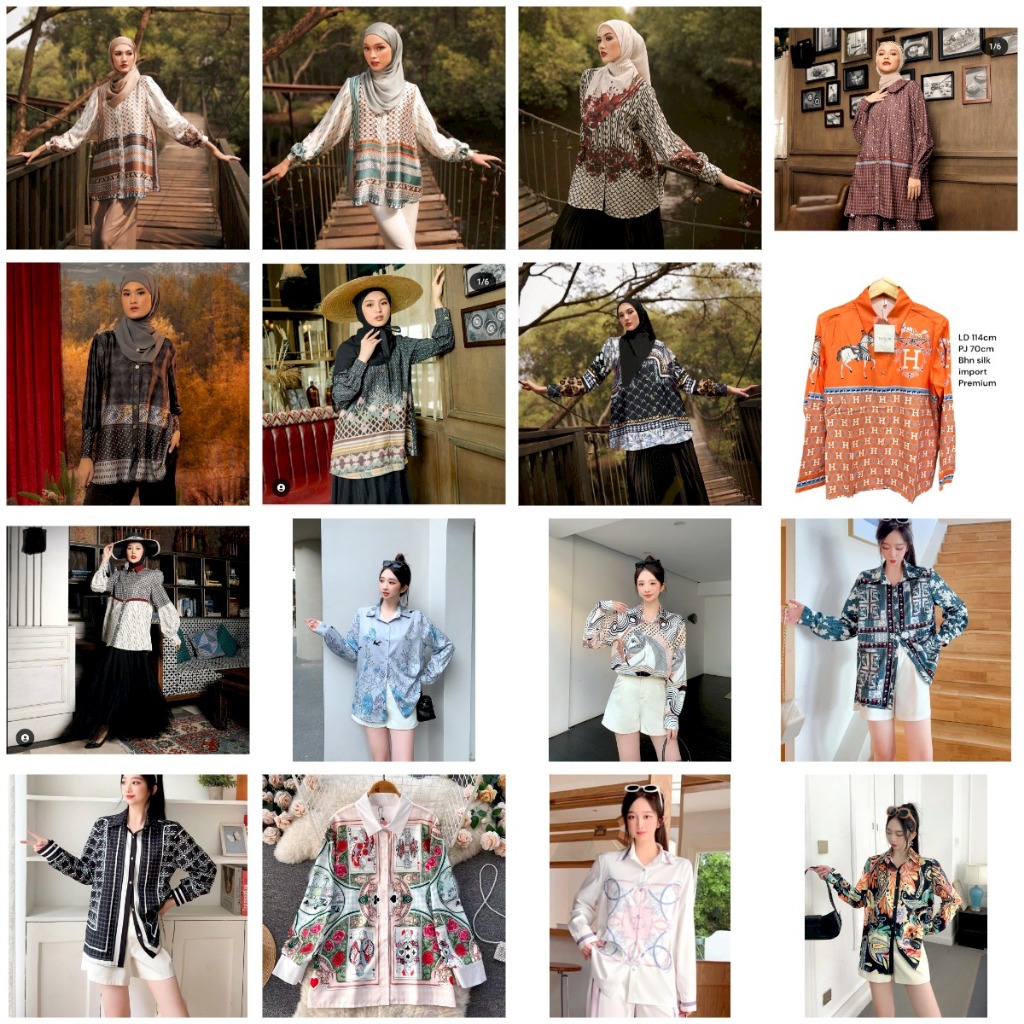 Jual Q9743 kemeja cantik fashion bangkok new bahan super adem CT280/CT281/CT282 Lembut | Shopee ...