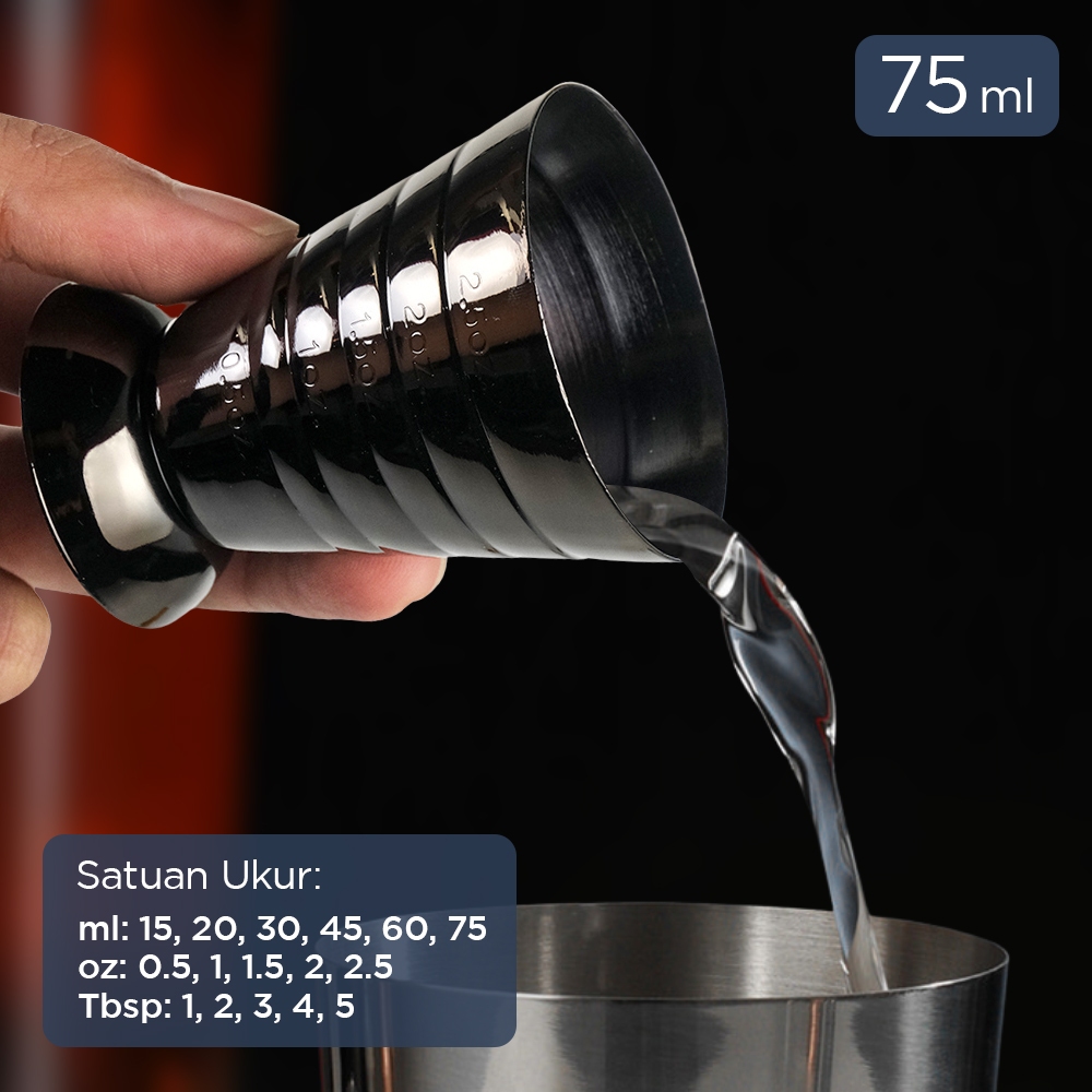 Jual Gelas Ukur Jigger / Gelas Ukur Bartender / Jigger Gelas ukur 3in1 ...
