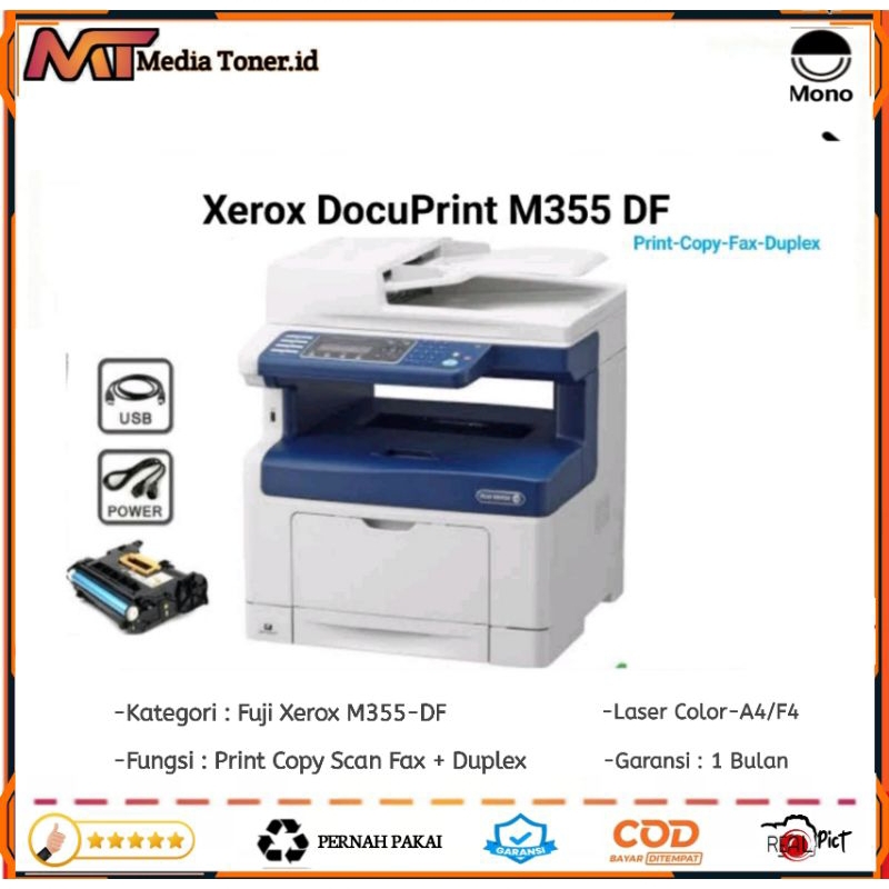 Jual Printer Fuji Xerox DocuPrint CM355DF Multifungsi Print Copy Scan monochrome A4 | Shopee ...