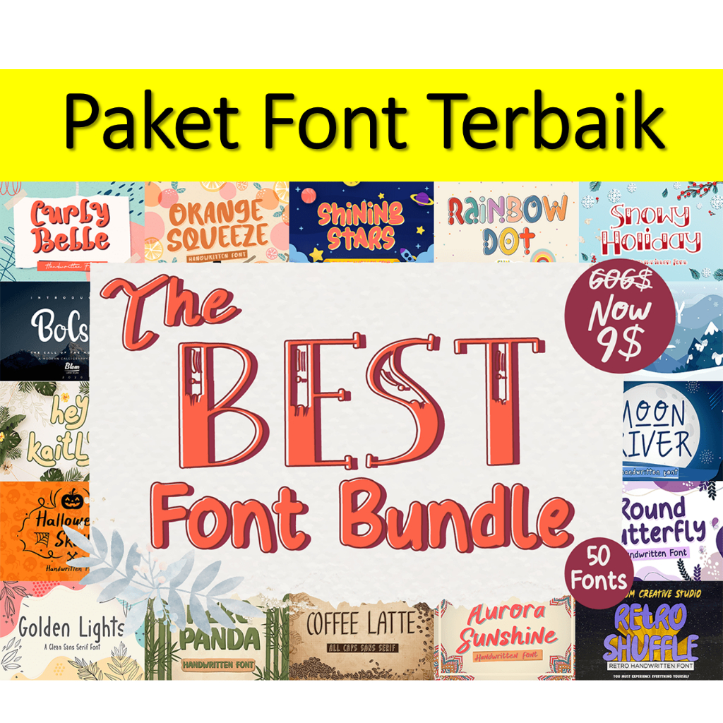Jual Paket Font Terbaik (50 Font) | Shopee Indonesia