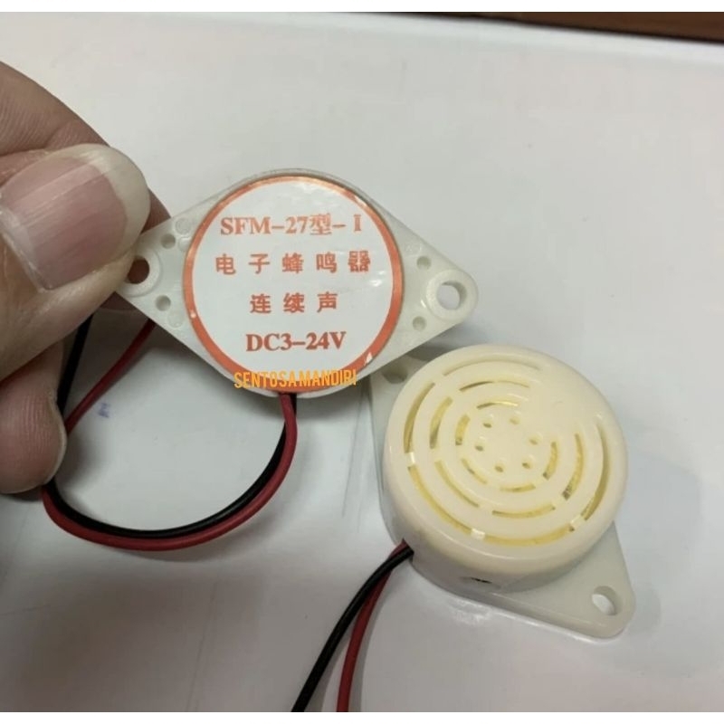Jual Buzzer Buzer Buser Besar DC3-24V 3 - 24 volt DC Bunyi Continuous SFM-27 | Shopee Indonesia