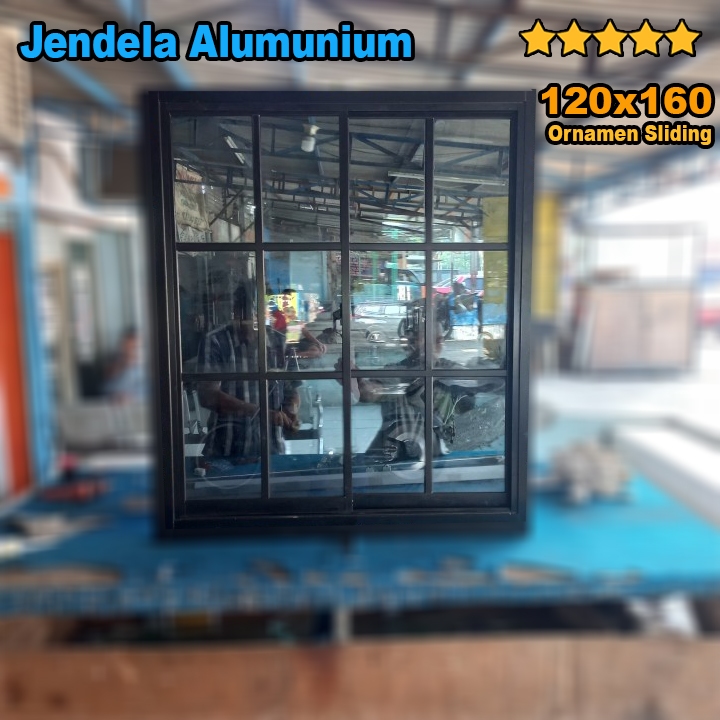 Jual Jendela ornamen 120x160 kaca mati | Jendela Alumunium | kusen ...
