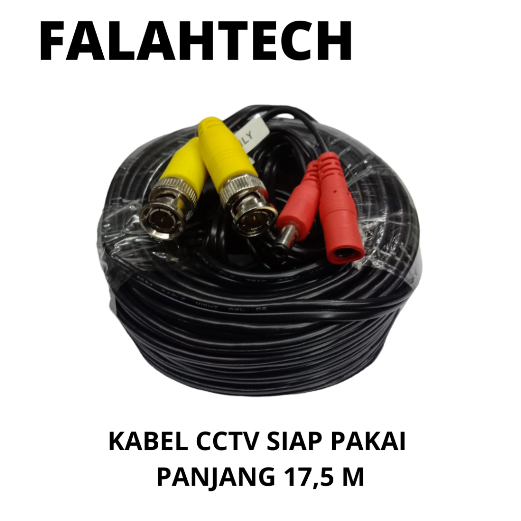 Jual KABEL CCTV SIAP PAKAI PANJANG KABEL 17,5 METER | Shopee Indonesia